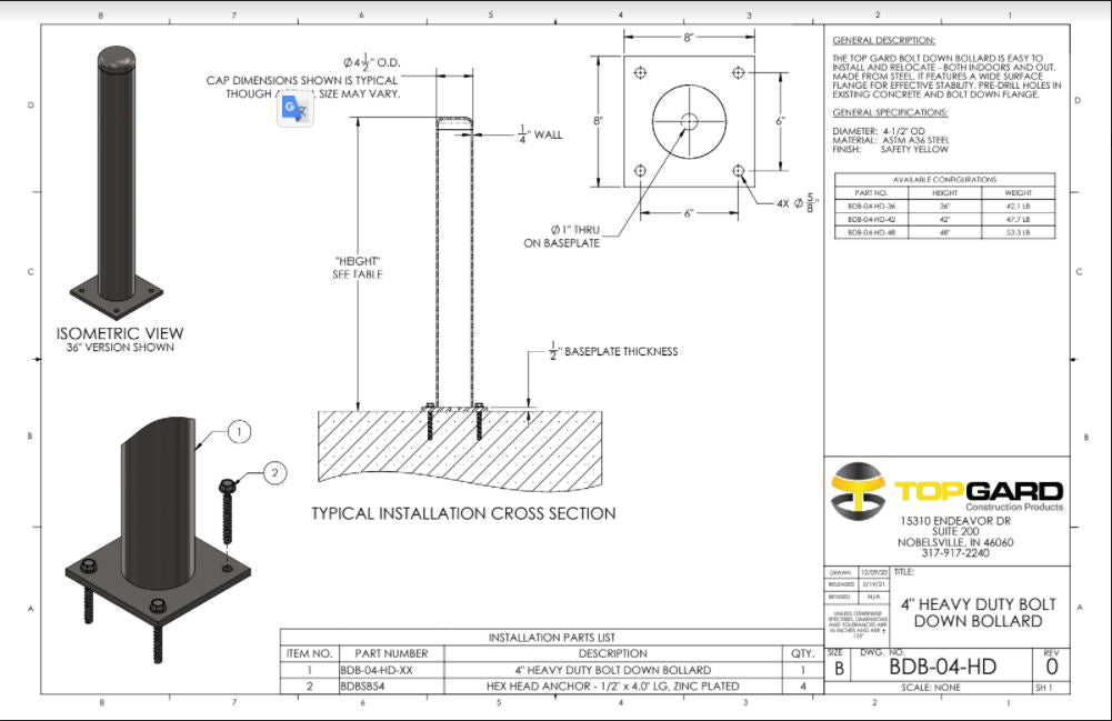 Download Architect & Engineer Specifications PDFs – The Bollard Shop