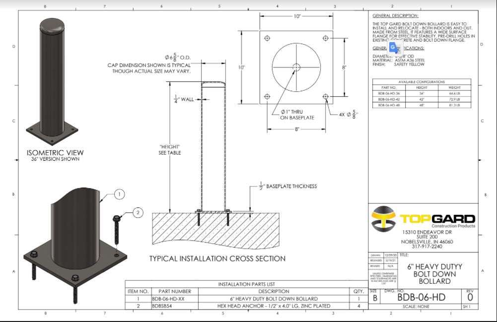 Download Architect & Engineer Specifications PDFs – The Bollard Shop